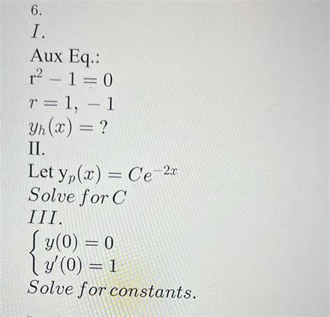 Solved Differential Equations Nd Picture Is The Problem Chegg