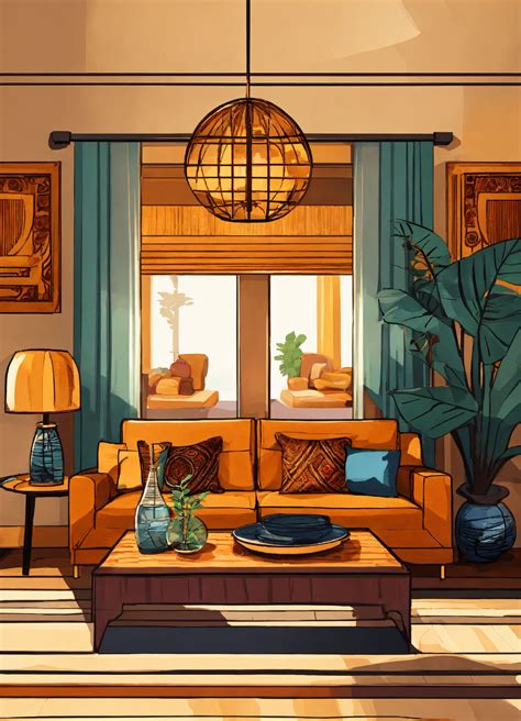 Cartoons Living Room Interiors