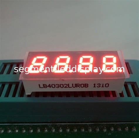 Ultra Red 0304 Digit 7 Segment Led Display For Temperature Humidity Indicator Common Cathode