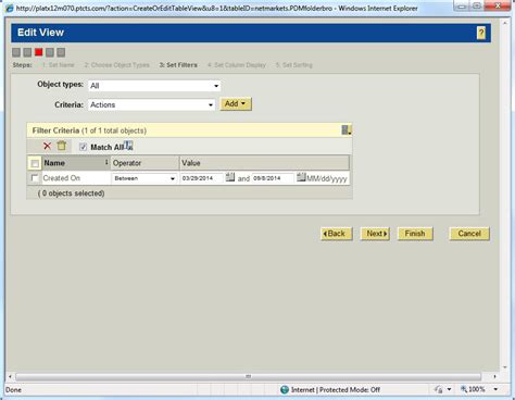 Table View Filter Issue Windchill 9 Ptc Community