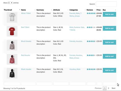 Searching The Product Table Features Supsystic Wp Plugins