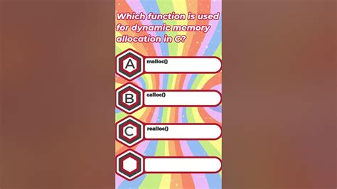 which function is used for dynamic memory allocation in c program new quiz technology status