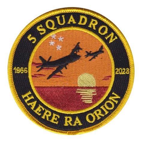 5 Sqn Rnzaf Haere Ra Orion Patch No 5 Squadron Patches