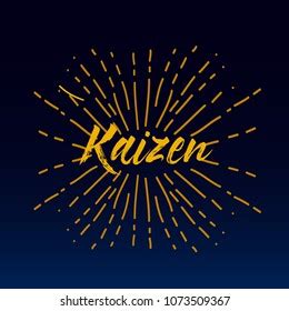 Kaizen Spirit Heart Hand Drawn Text Stock Vector Royalty Free