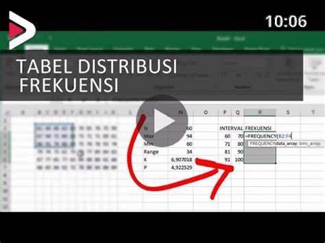 cara mudah membuat tabel distribusi frekuensi dengan excel دیدئو dideo