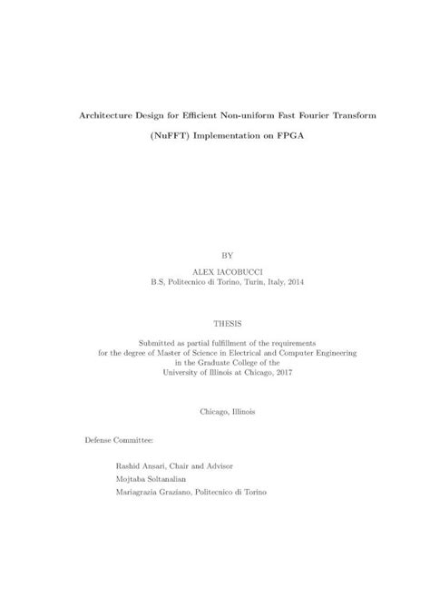 Pdf Architecture Design For Efficient Non Uniform Fast Fourier Transform Dokumentips
