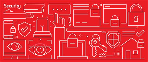 트렌디 한 선형 스타일의 벡터 보안 관련 배너 디자인 웹 페이지 배너 프리젠 테이션라인 아트 스타일 추상 패턴 개념에 대한 스톡