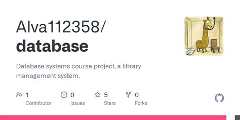 GitHub Alva Database Database Systems Course Project A Library Management System