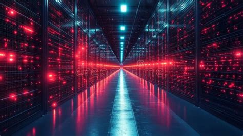 Optimizing Machine Learning Performance In A Data Center With Advanced Infrastructure Stock