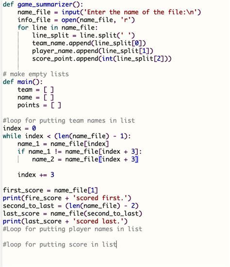 Game Summarizer In This Short Pa You Will Be Writing