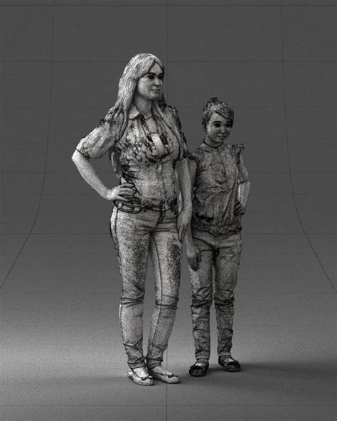 Mom And Daughter 0026 3d Model By 3dfarm
