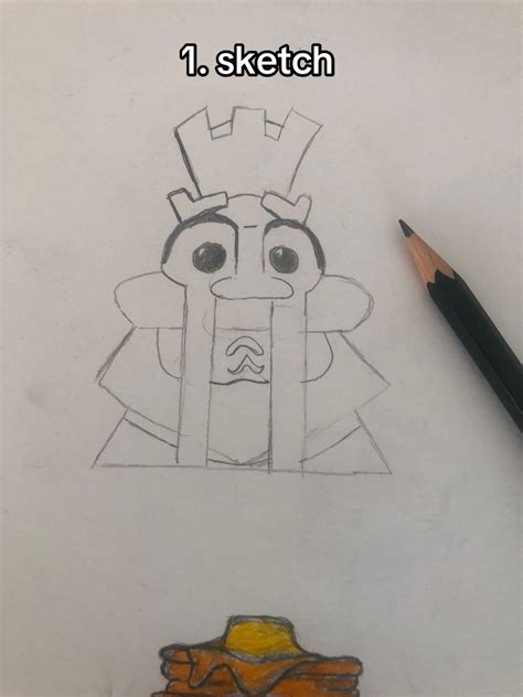 How To Draw A Clash Royale King Step By Step Tiktok