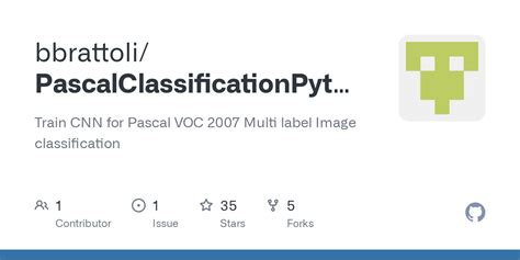 Github Bbrattoli Pascalclassificationpytorch Train Cnn For Pascal Voc 2007 Multi Label Image