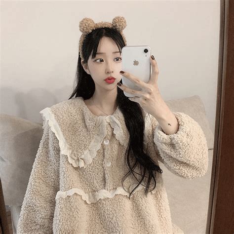 🤎 당일출고 🤎 겨울 이불대용 잠옷 파자마 원피스 레이스 수면잠옷 홈웨어 예쁜 귀여운 빅사이즈 루즈핏 오버핏 박시핏 롱원피스 털 따뜻한 루즈핏 오버핏 박시핏 대형사이즈 에이블리