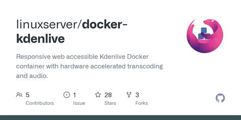 Packages Linuxserver Docker Kdenlive GitHub