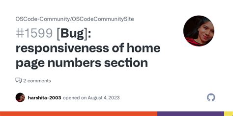 Bug Responsiveness Of Home Page Numbers Section · Issue 1599