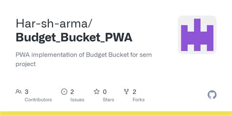Github Har Sh Armabudgetbucketpwa Pwa Implementation Of Budget