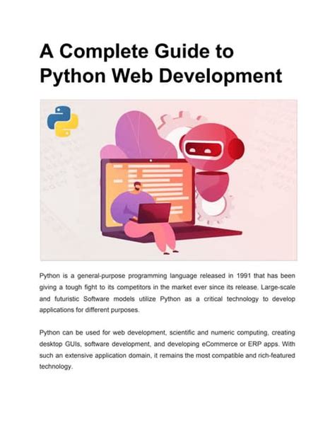 a complete guide to python web development pdf web development