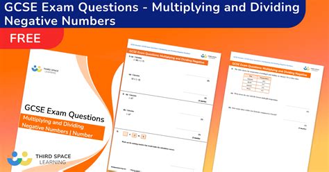 Multiplying And Dividing Negative Numbers Exam Questions Gcse Maths
