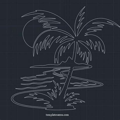 Free Download Sunlit Palm Tree Dwg File For Cad Projects Templatesarea