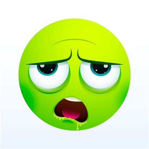 Gradient Disgust Emoji Illustration Free Vector