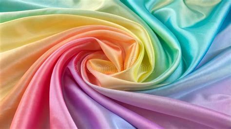 Vibrant Rainbow Fabric Pattern With Soft And Colorful Textures Stock Image Image Of Fabric