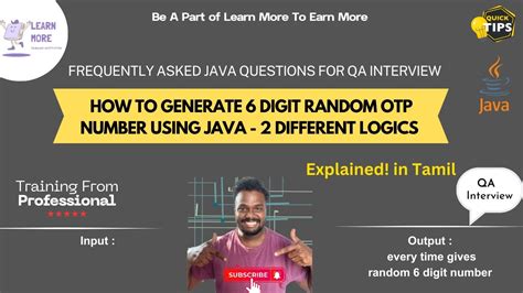 Frequently Asked Java Program How To Generate 6 Digit Random Otp