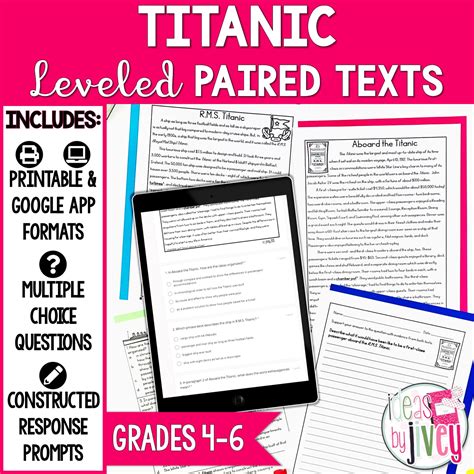 Paired Texts Print And Digital Titanic Grades 4 6 Made By Teachers