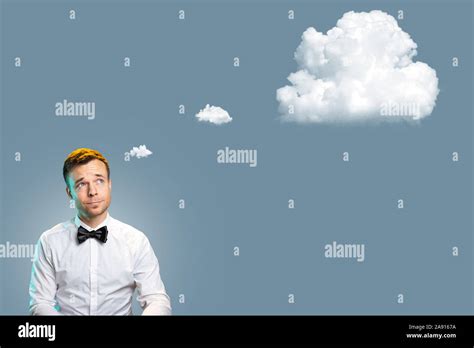 Man Thinking Thought Bubble High Resolution Stock Photography And
