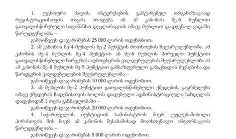 რუსული კანონი ფიზიკური პირი ინფორმაციის წარუდგენლობისთვის 5000 ლარით დაჯარიმდება