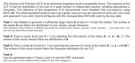 Solved The Central Limit Theorem CLT Is An Extremely Chegg