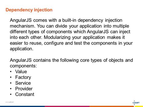 Angular Js Angular Services Dependency Injection Angularjs Comes With