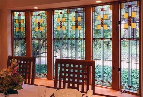 Frank Lloyd Wight Stained Glass Custom Made Windows Pompei Stained