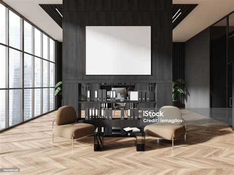 안락의자와 서랍이 있는 현대적인 사무실 인테리어 모형 프레임 0명에 대한 스톡 사진 및 기타 이미지 0명 3차원 형태 가구 Istock