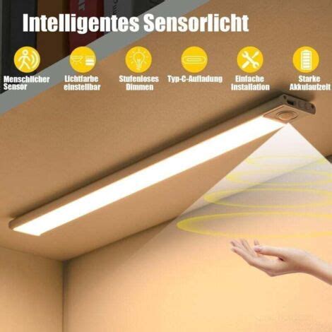 30 Cm Lange Led Schrankleuchte Mit Bewegungsmelder Für Den Innenbereich Kabellose Led
