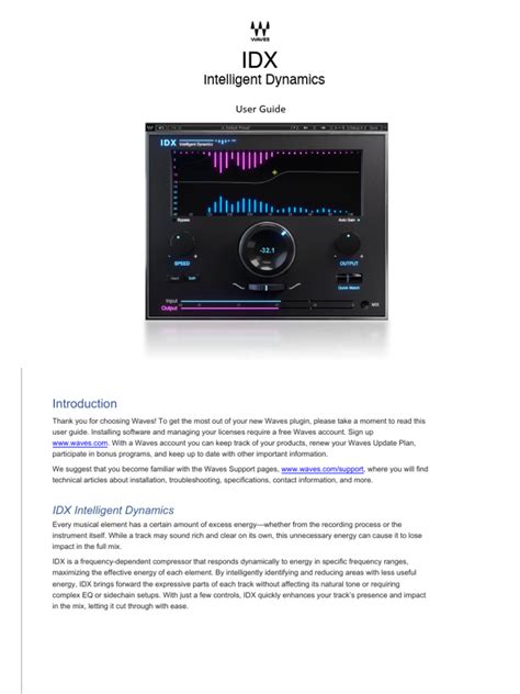 Idx Intelligent Dynamics Pdf Signal Processing Sound Technology
