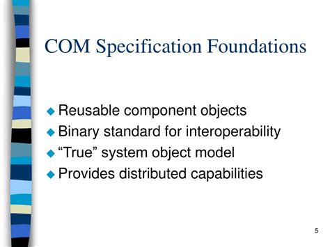 Ppt Introduction To The Component Object Model Powerpoint