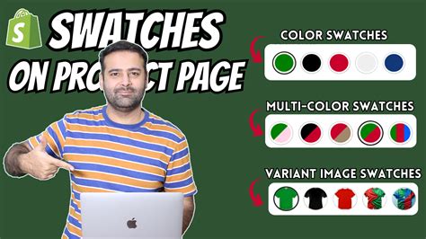 how to add color swatches in shopify product page