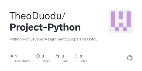 Github Theoduoduproject Python Python For Devops Assignment Loops