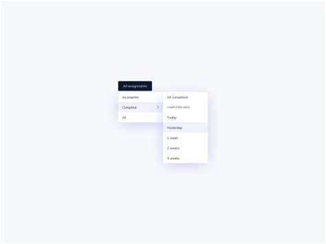 dropdown designs created by ui desgn daily