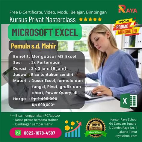 kursus excel menjadi ahli spreadsheet profesional