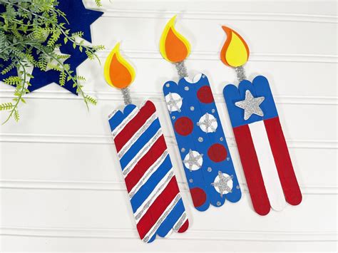 Popsicle Stick Firecracker Craft Single Girl S Diy