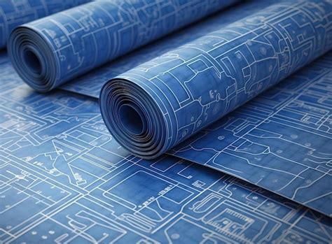 Premium Ai Image Blueprint Paper Pattern As Raster In The Style Of