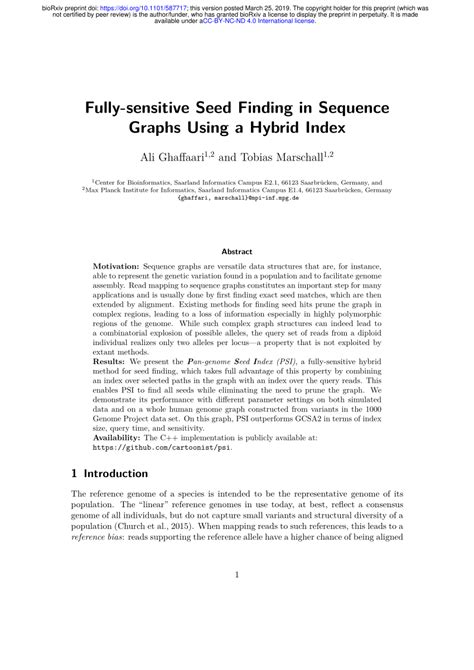 pdf fully sensitive seed finding in sequence graphs using a hybrid index