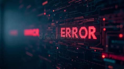Digital Malfunction Glitching Error Message Display Animation Stock