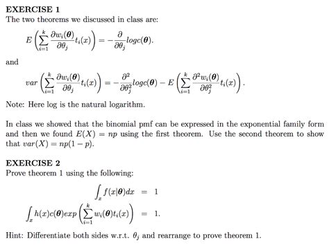 solved exercise 1 the two theorems we discussed in class