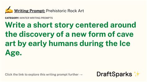 Writing Prompt Prehistoric Rock Art DraftSparks
