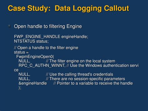 Ppt Windows Filtering Platform And Winsock Kernel Next Generation Kernel Networking Apis