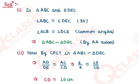 Class10 Icse Maths Important Questions Chapter Similarity