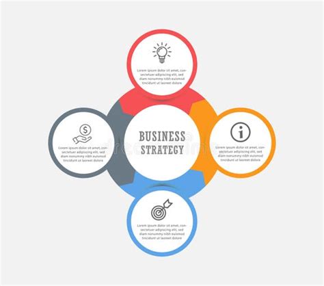 Infographic Element Chart Graph Diagram With 4 Steps Options Parts Processes Phase Stock